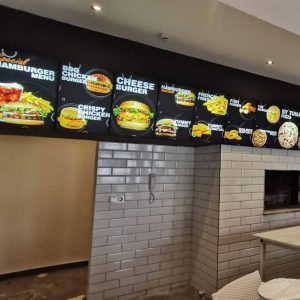 LED menu board: Light up menu sign for fast food, coffee shop and ...